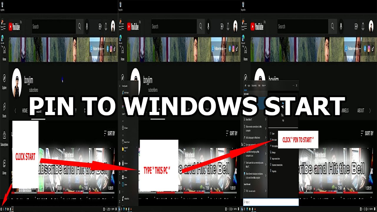 how to pin THIS PC to desktop in windows 10 - YouTube
