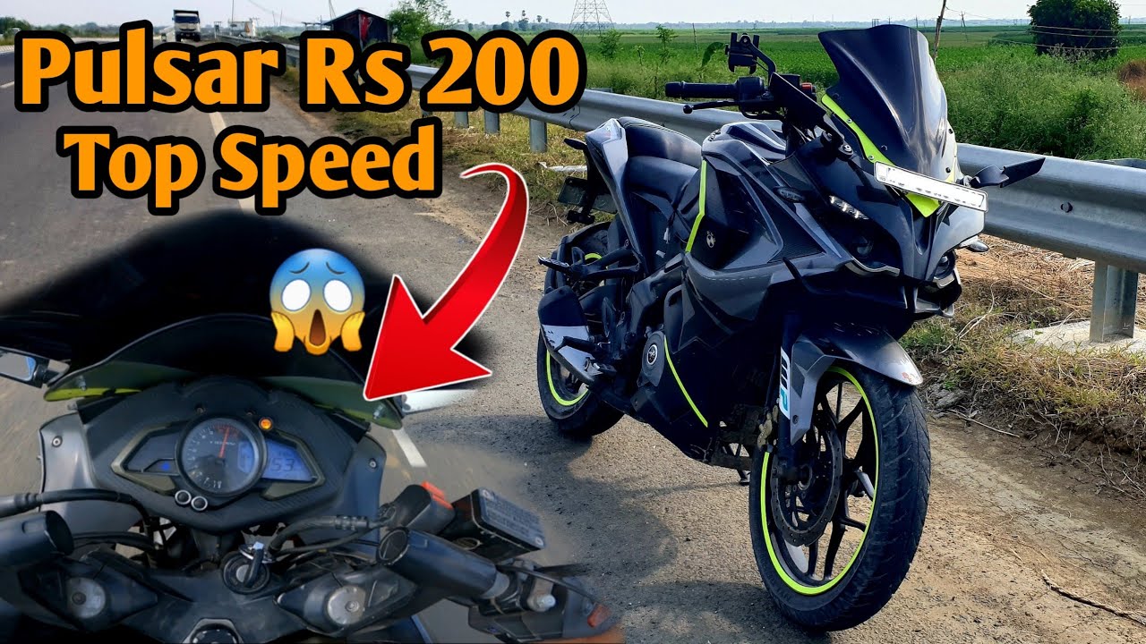 Pulsar Rs200 Top Speed🔥 | Bajaj Pulsar Rs 200 Bs4 Top Speed | Rs 200 ...