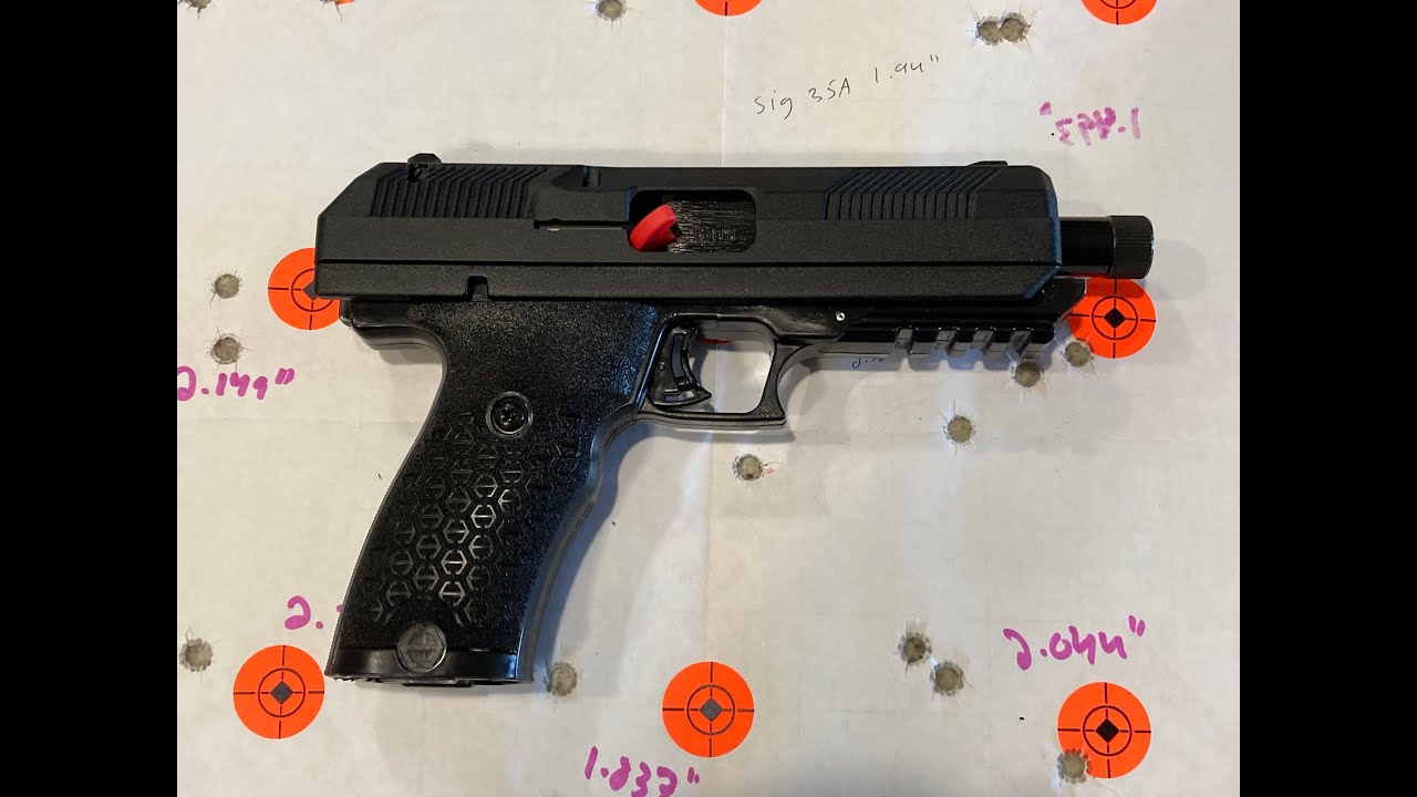 Hi Point JXP 10, 10mm at the range. Standing accuracy, chronograph and ...