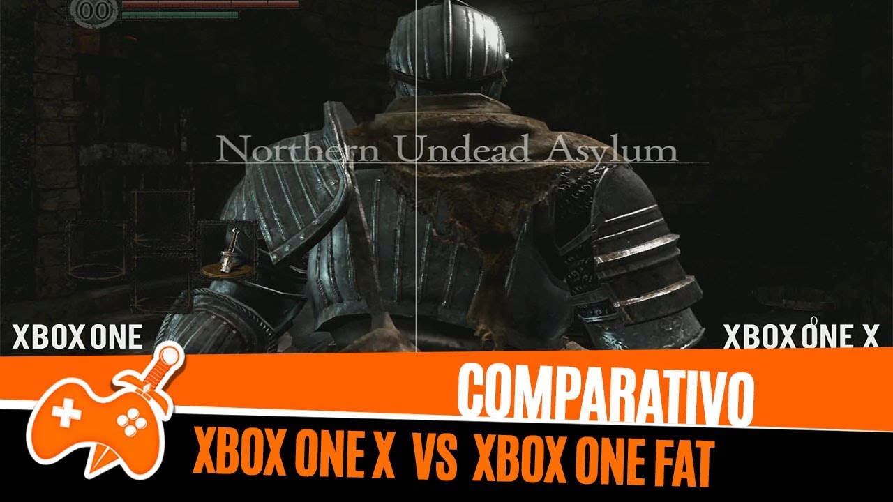 Xbox One X vs Xbox One FAT - COMPARANDO Dark Souls 1 pela ...