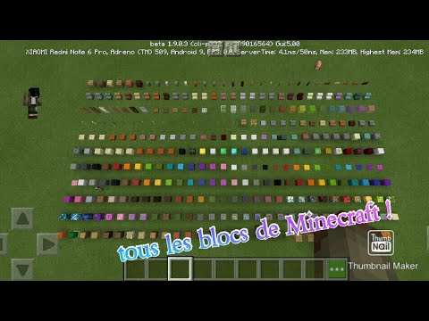 POSER TOUS LES BLOCS DE MINECRAFT PARTIE 1 - YouTube