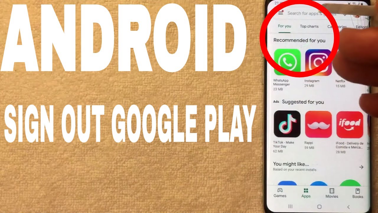 How To Sign Out Of Google Play On Android Phone 🔴 - YouTube