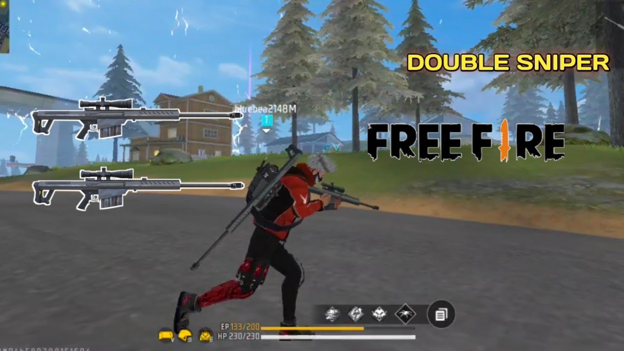 Free Fire Double sniper || BR Ranked || FF MAX - YouTube