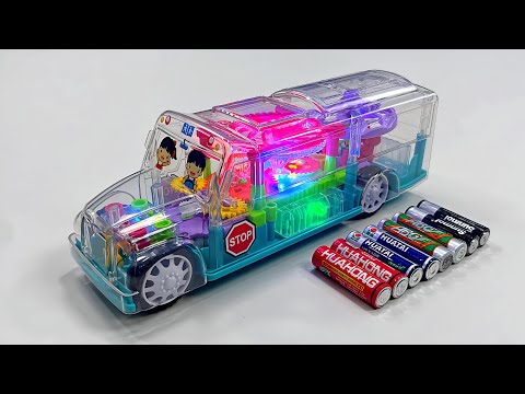 Unboxing EV 3D school bus,RC Shark model car,RC Hamburger toy car,Tiger Bus