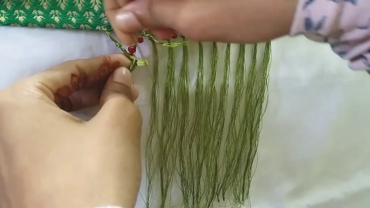 Saree tassel/kucchu design - YouTube