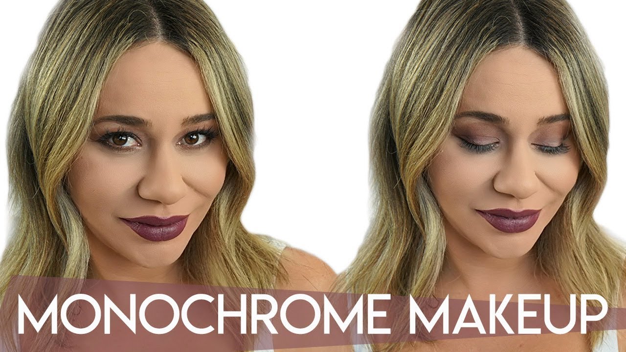 Monochromatic Makeup Tutorial - One Color Palette Makeup - YouTube