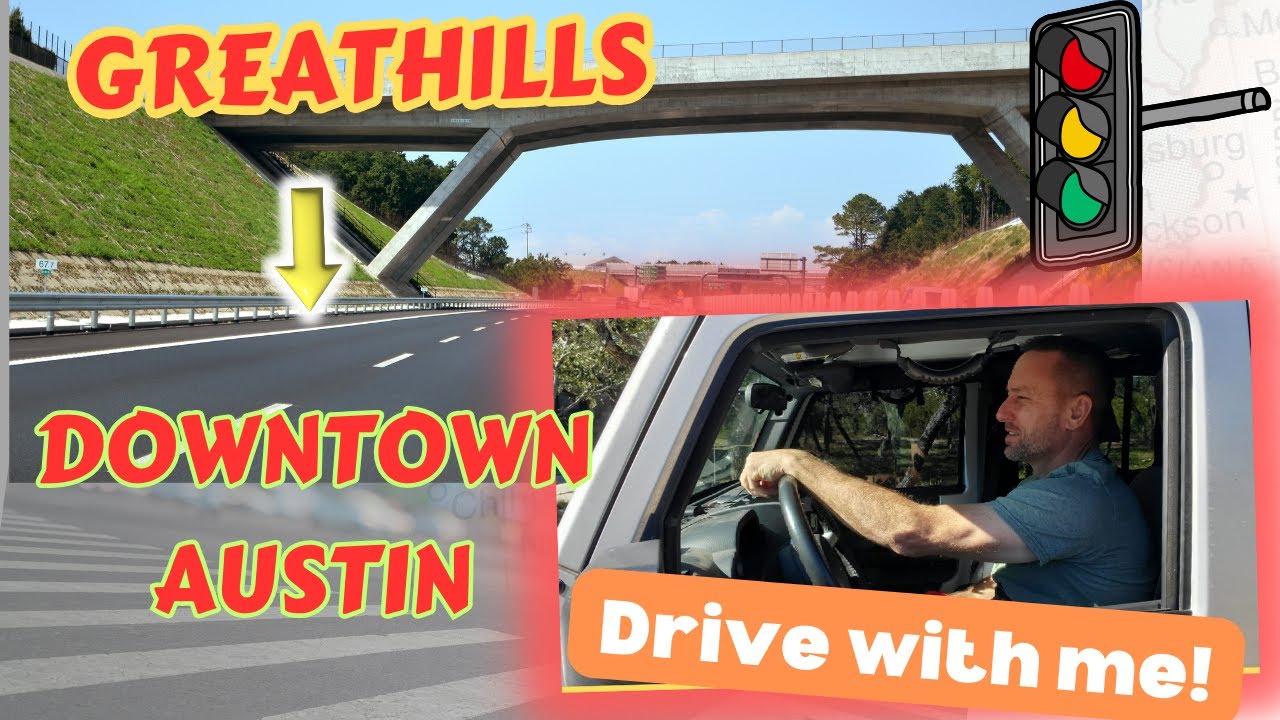 Drive with me! From Great hills to Downtown Austin TX- Sunday Driving ...
