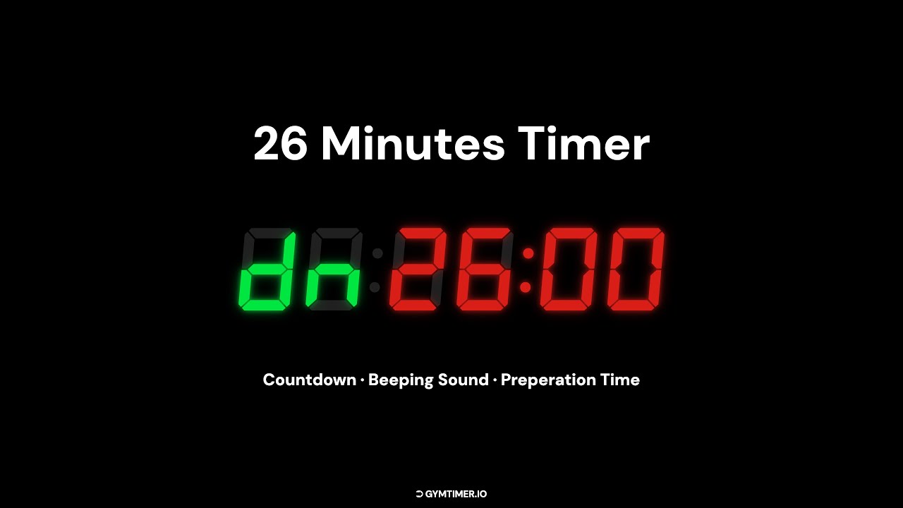 26 Minutes Timer Counting Down for CrossFit/Gym/Training/Fitness [LCD ...