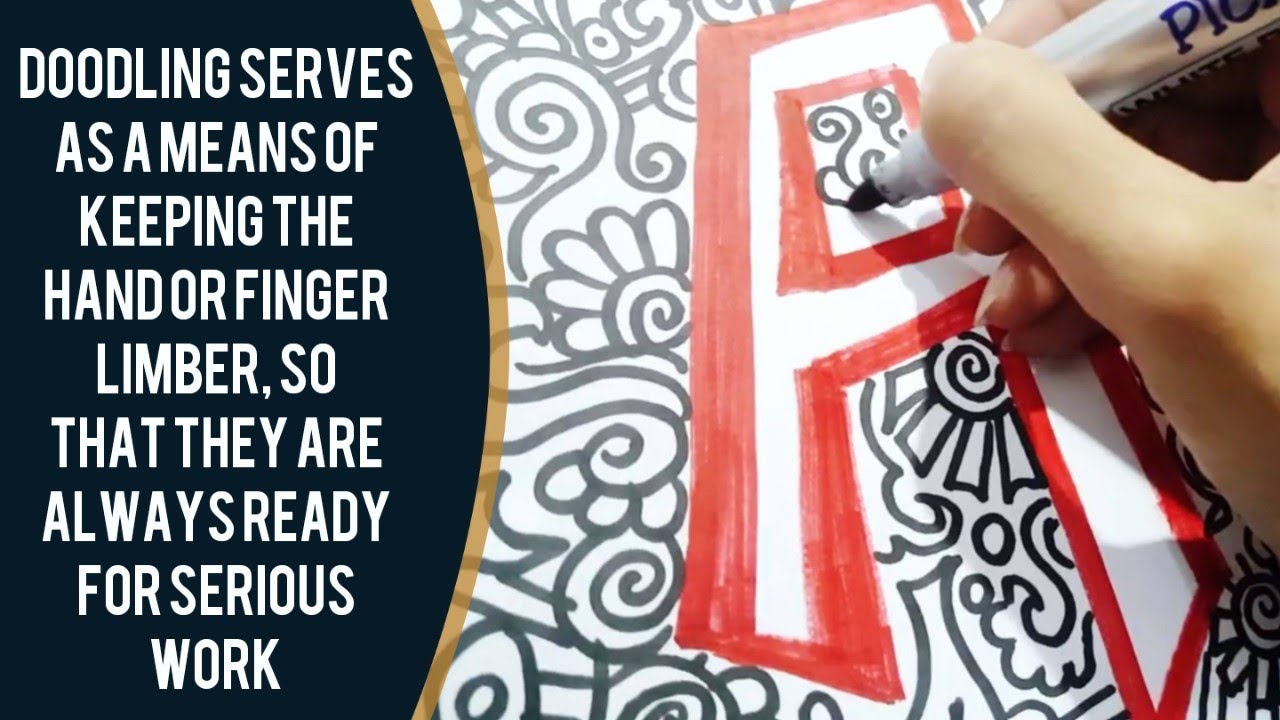 Doodle Art | With Alphabet A | Doodling @AyeShahid - YouTube