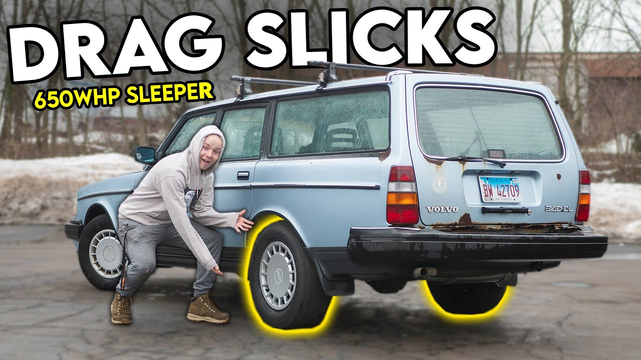 My 650WHP Volvo Sleeper Gets DRAG SLICKS (roadtrip prep!) - YouTube