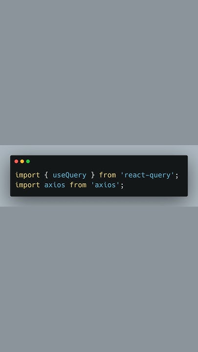Master React Data Fetching with useQuery #React - YouTube