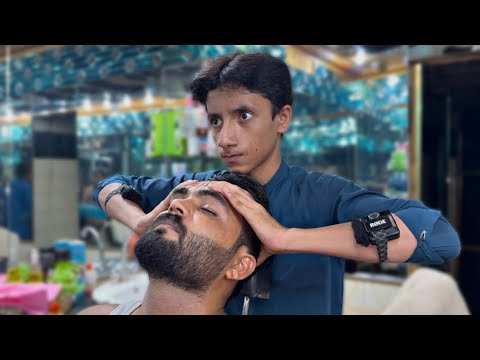 💈Pakistani Barber Head Massage & Satisfying ASMR Cracks 😴 