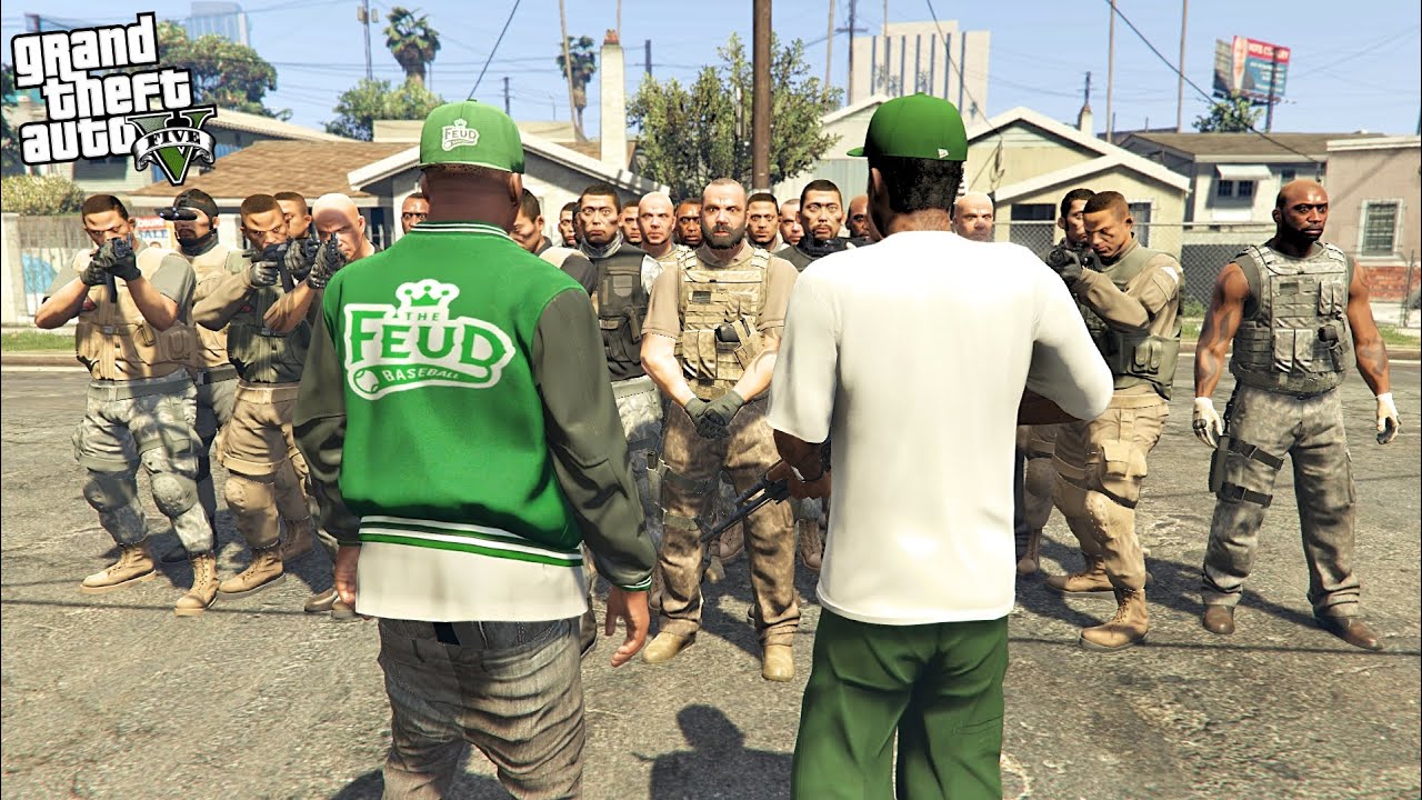 FRANKLIN & LAMAR vs MILITARY GANG IN GTA 5!!! - YouTube
