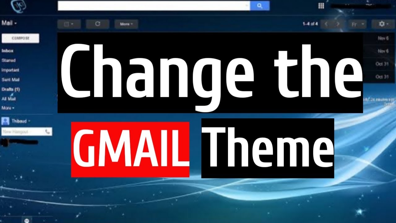 How to Change Theme on Gmail Account || Set your Own Picture on Gmail ...
