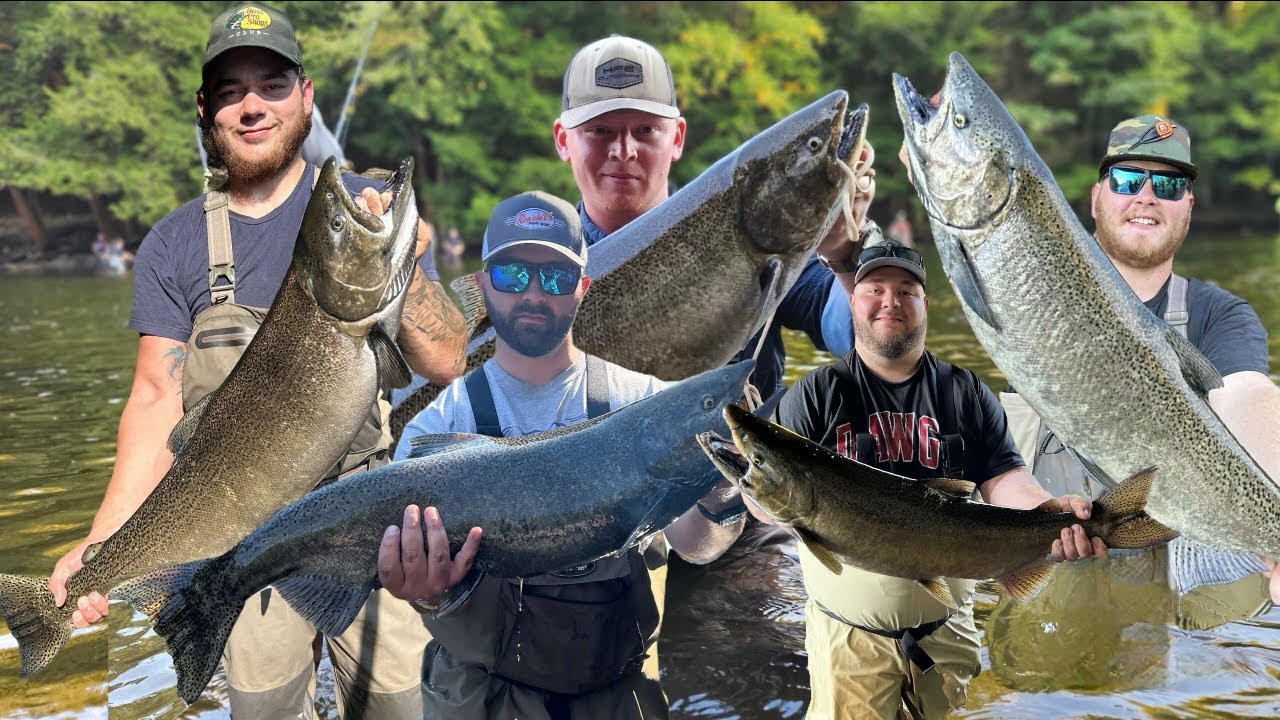 Salmon River, Pulaski NY- Crazy Hook Up's! - YouTube