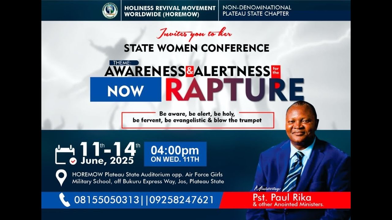 HOREMOW PLATEAU STATE CHAPTER WOMEN CONFERENCE 2025 DAY 4 MORNING ...