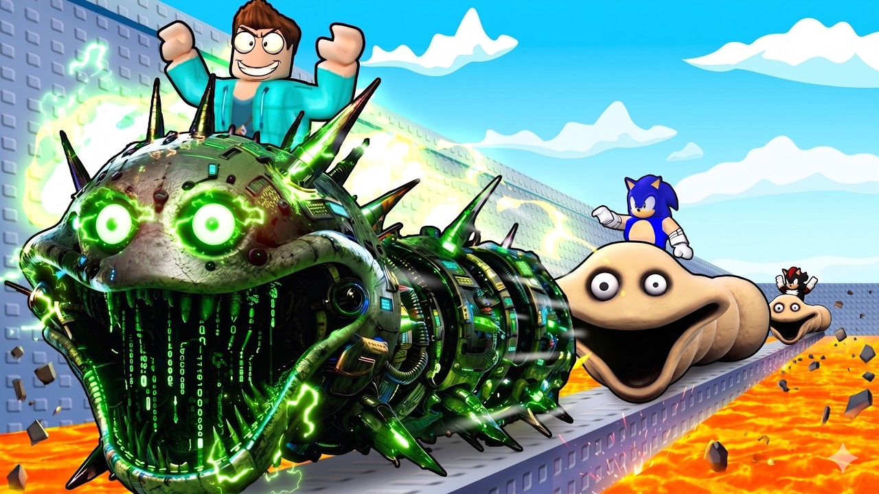 I PRETENDED TO BE A NOOB THEN USED MECHA HUNGRY WORM IN ROBLOX !! - YouTube