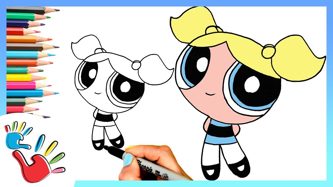 How To Draw Bubbles from The Powerpuff Girls | Easy Step-by-Step ...