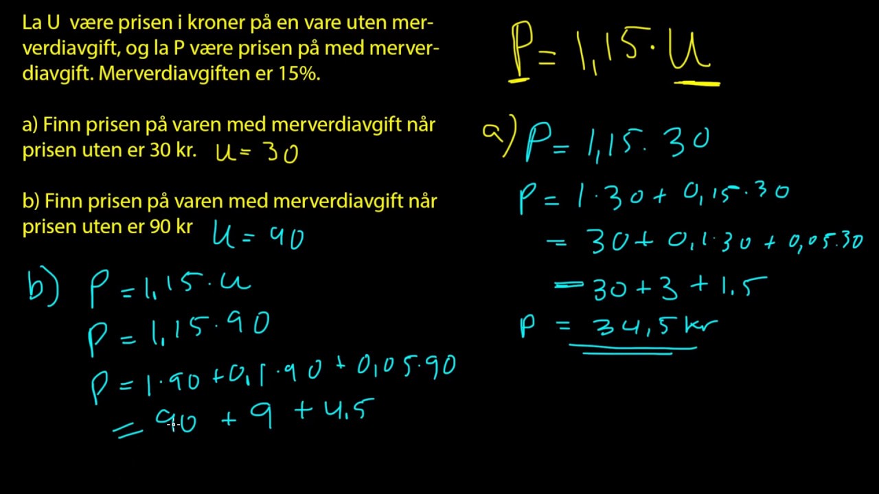 Introduksjon til formler - YouTube