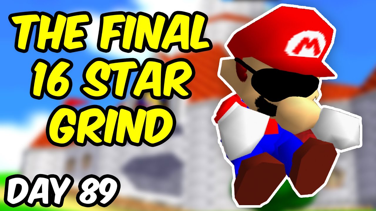 BLINDFOLDED SM64 - 16 Star for WR (Day 89)! Later 1 Star! - YouTube