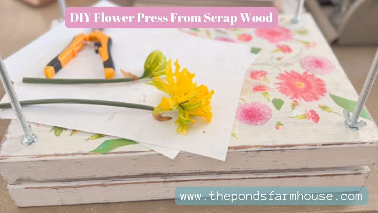 How to make a DIY Flower Press from Scrap Wood - YouTube