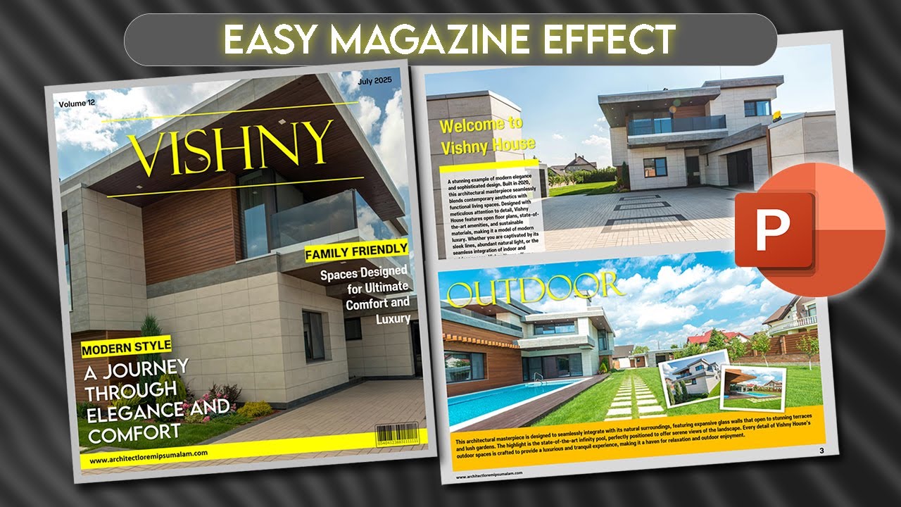 How to Make REALISTIC Magazine Design in PowerPoint - YouTube