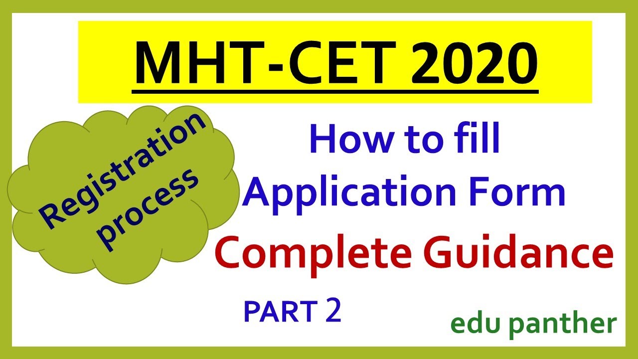 how to fill mht cet form 2020 | registration process | part 2 - YouTube