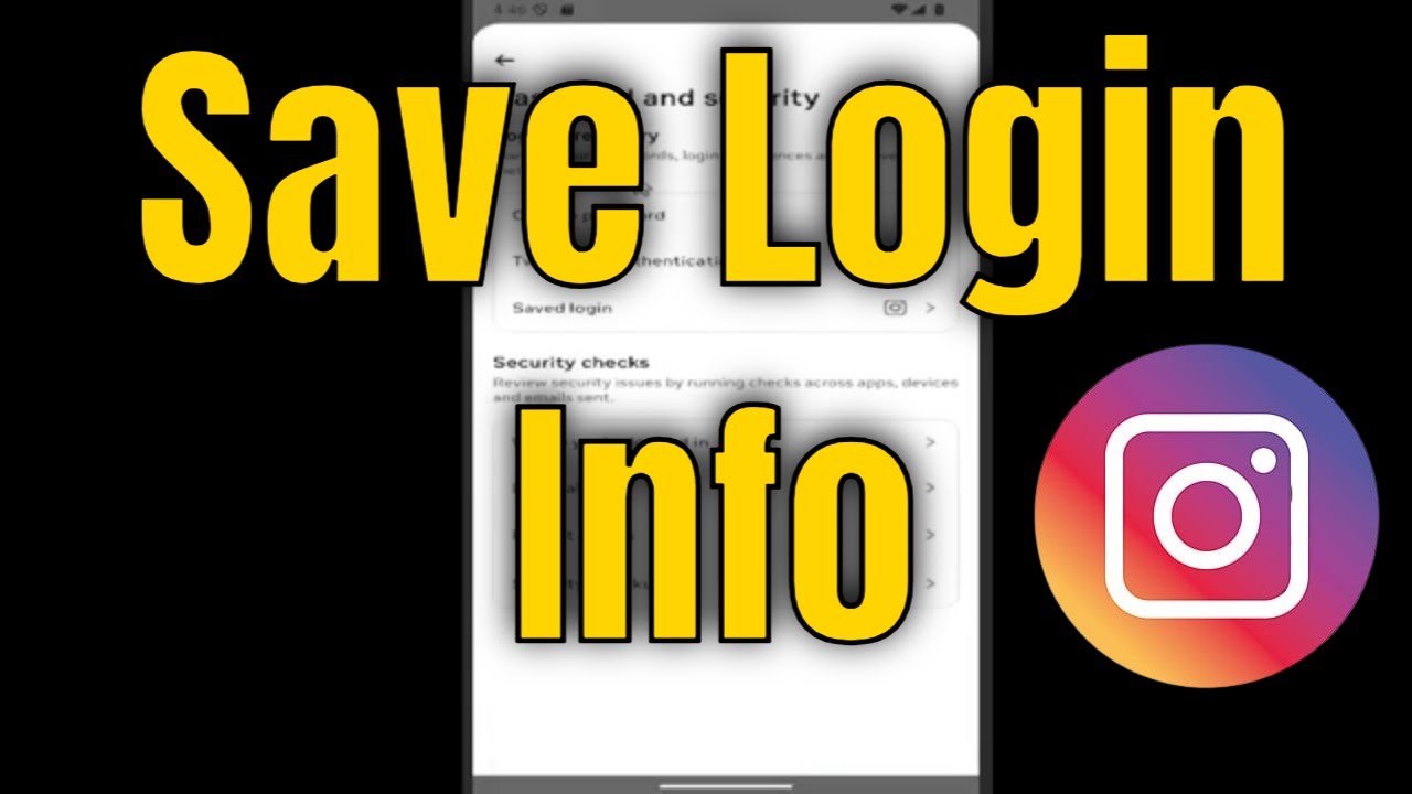 How To Save Login Info On Instagram [Tutorial] - YouTube