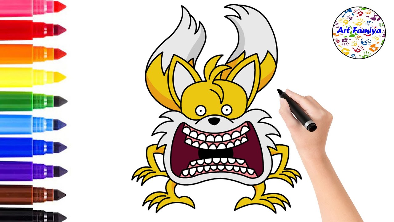 How To Draw Shin Tails | Easy Drawing | Sonic Tapes | Art Famiya - YouTube