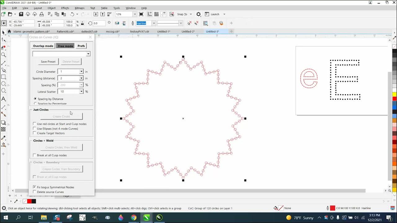 Corel Draw Tips & Tricks Macro Circles on a Curve - YouTube