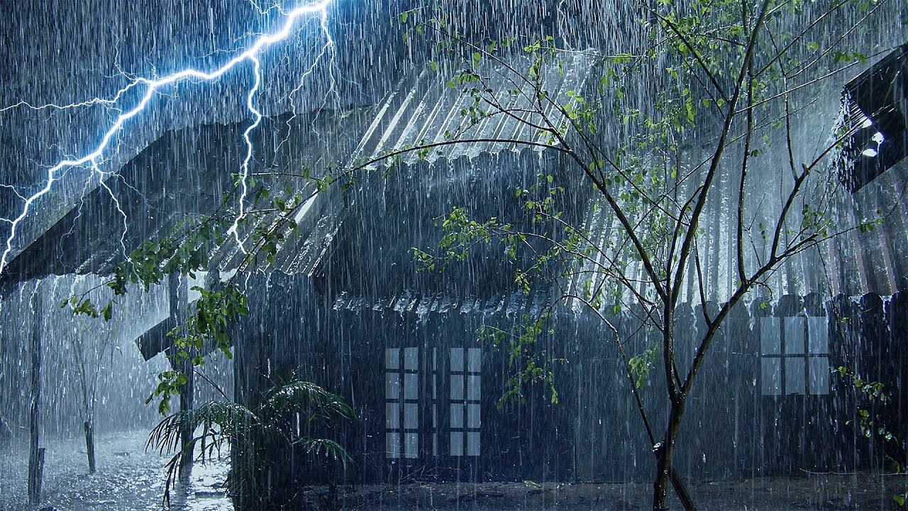 Thunderstorm & Heavy Rain Sounds for Sleep, Study, Relaxation | Huge ...