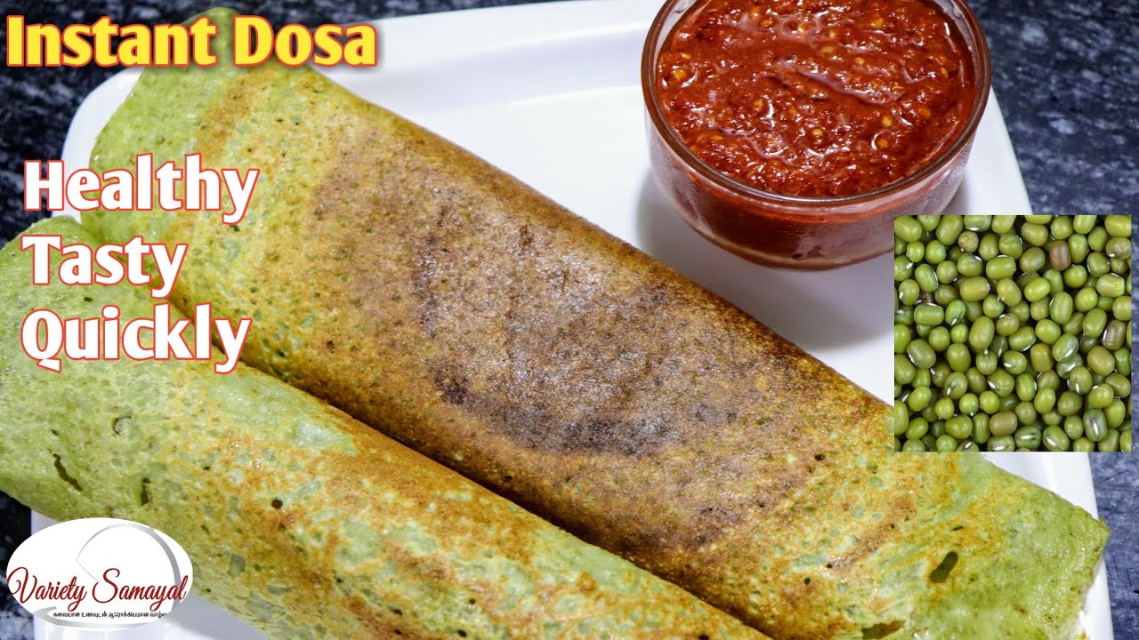 Green Moong Dal Dosa in tamil | Pachai Payaru Dosai | How to make green ...