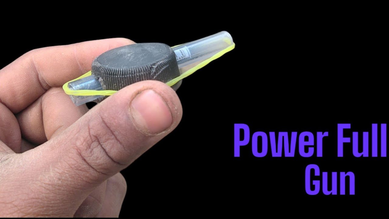 Amazing bottle cap toy , Homemade powerfull gun toy , how to make gun ...