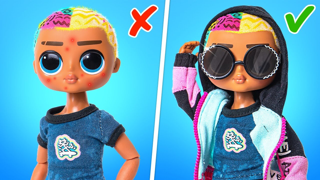 Fashionable Doll Transformation 💎 Easy Doll Makeover - YouTube