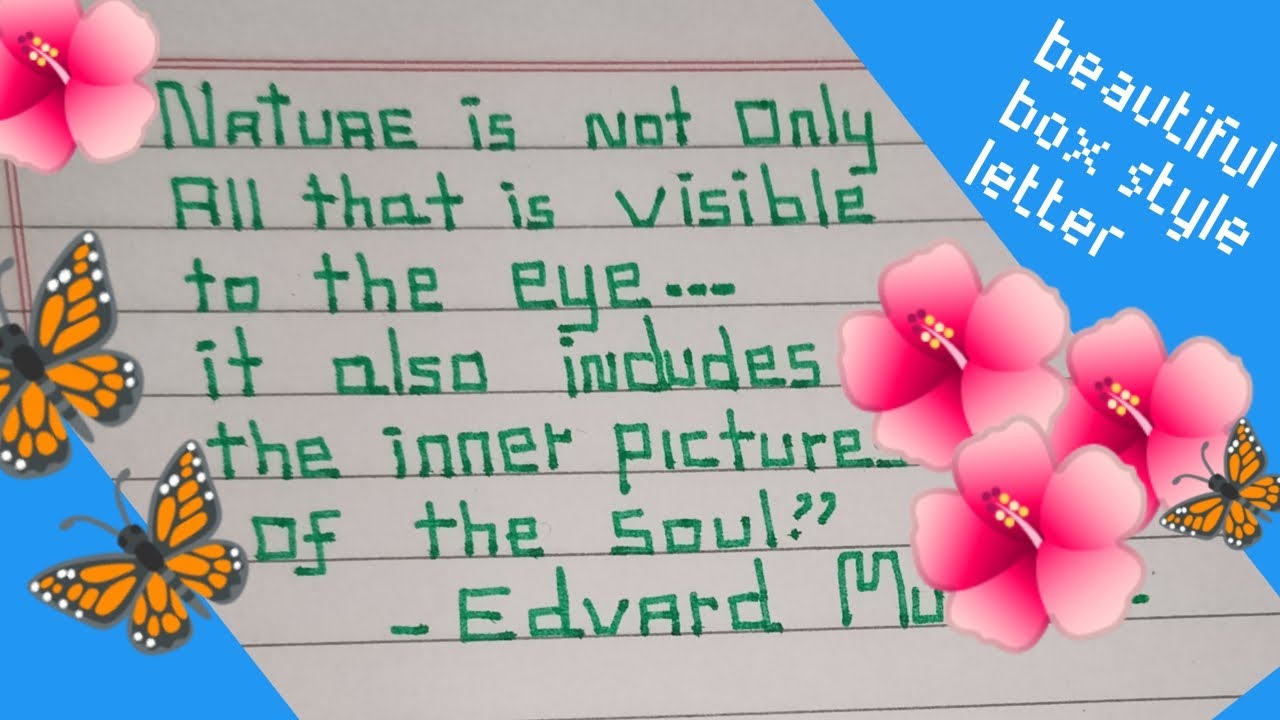 Beautiful handwriting | box model - YouTube