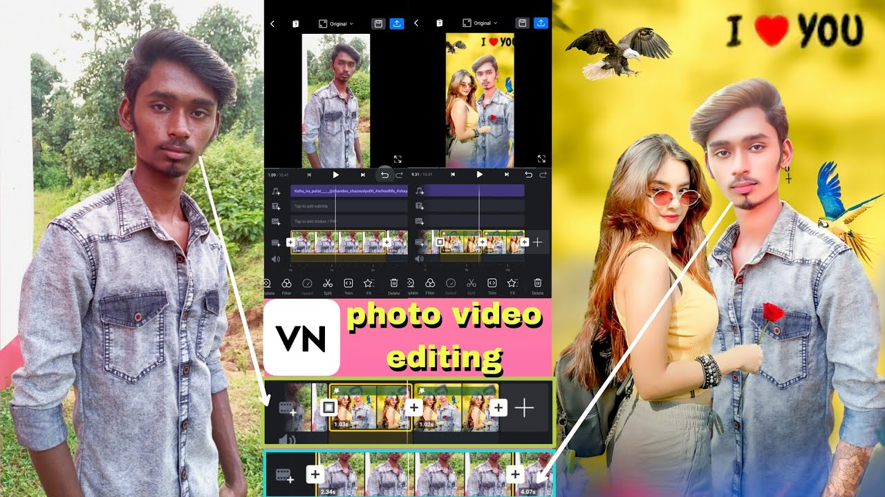 vn photo video editing new || vn photo video editing kaise kare || vn best video editing | - YouTube