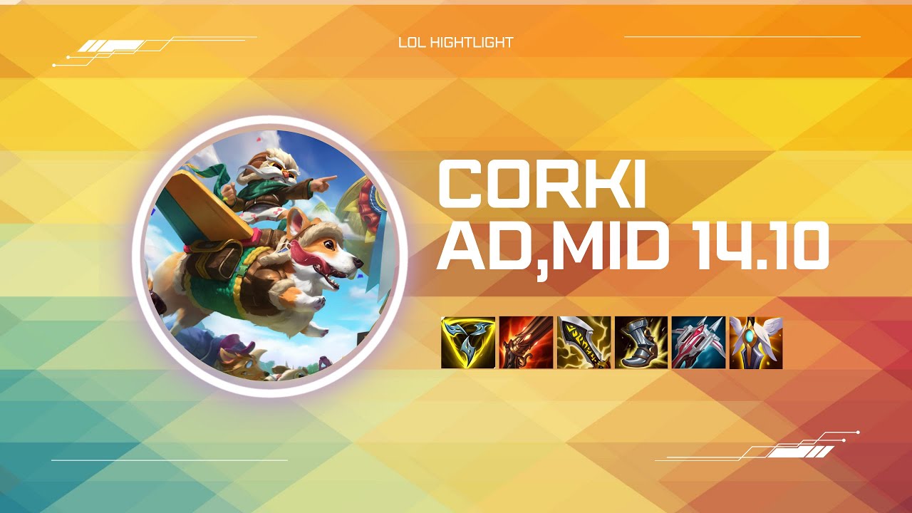 Corki Build Mid, AD 14.10 - YouTube