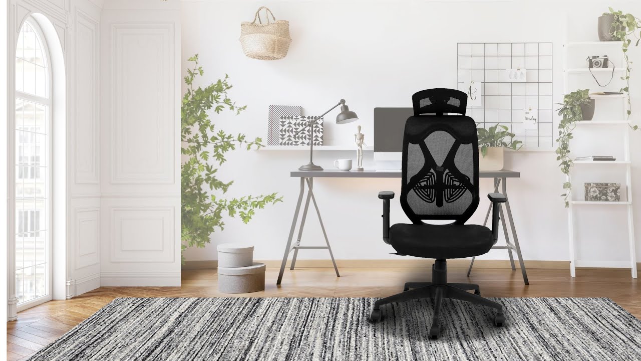 Spider High Back Office Chair In Black Colour - YouTube