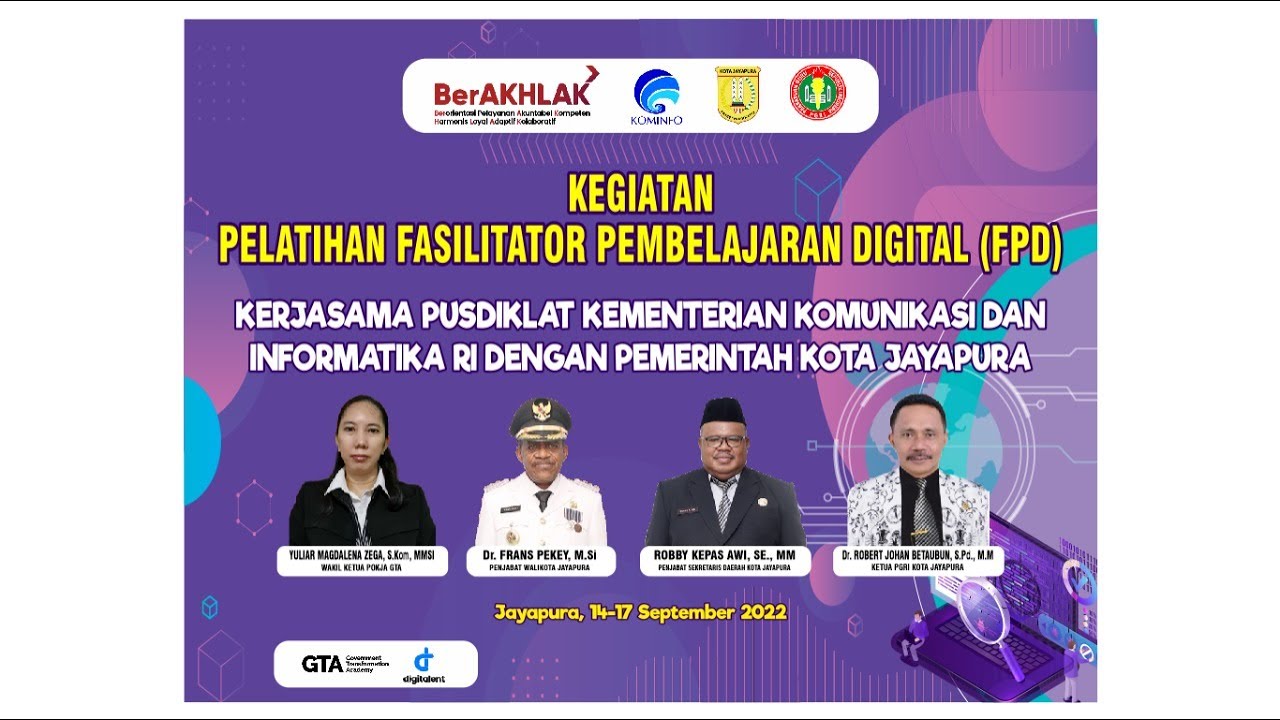 PELATIHAN FASILITATOR PEMBELAJARAN DIGITAL (FPD) KOTA JAYAPURA - YouTube