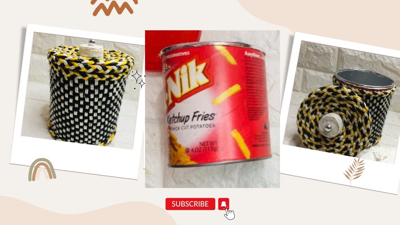 DIY STORAGE JUTE CRAFTS I RECYCLE CONTAINER I BETZ DIY CRAFTS - YouTube