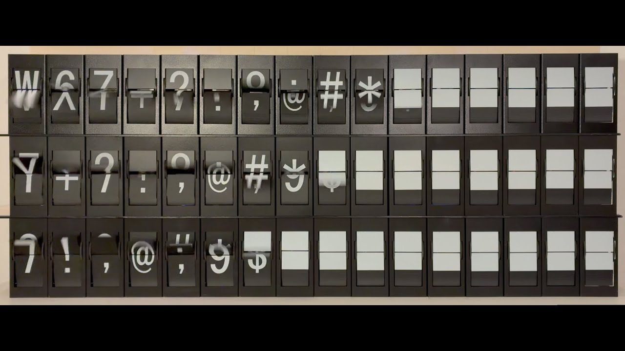 Patterns on my DIY Split Flap Display - YouTube