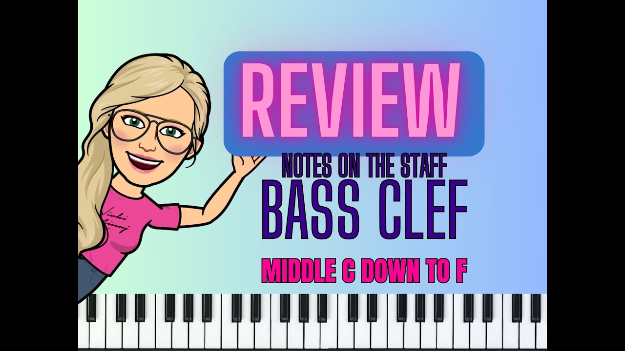 Beginners! Early Elementary Music Theory Game. BASS Clef Notes Slow to ...