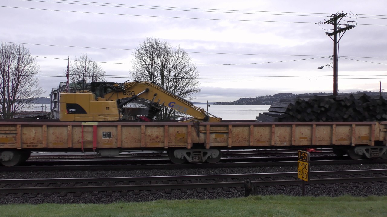 GREX 6001 MOW Tie Train 3 12 17 @ Old Town Tacoma, WA 4K - YouTube