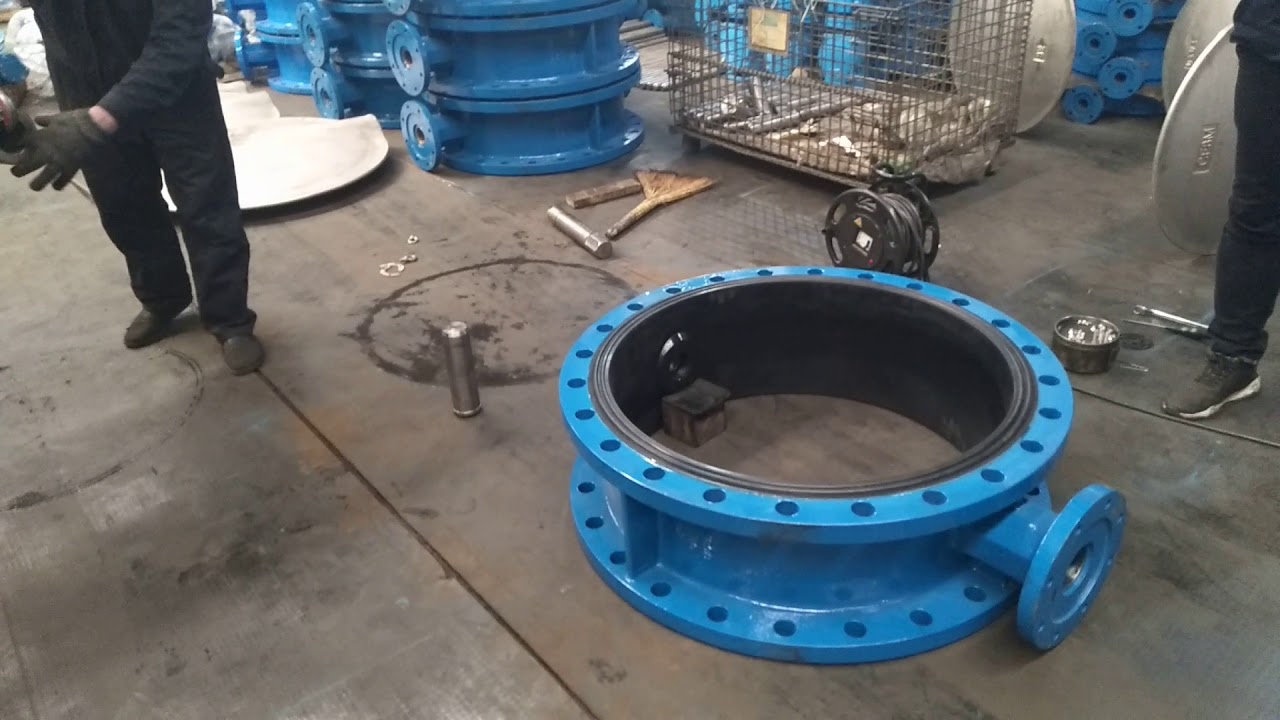 Assembly procedure for double flanged butterfly valve No.1 - YouTube