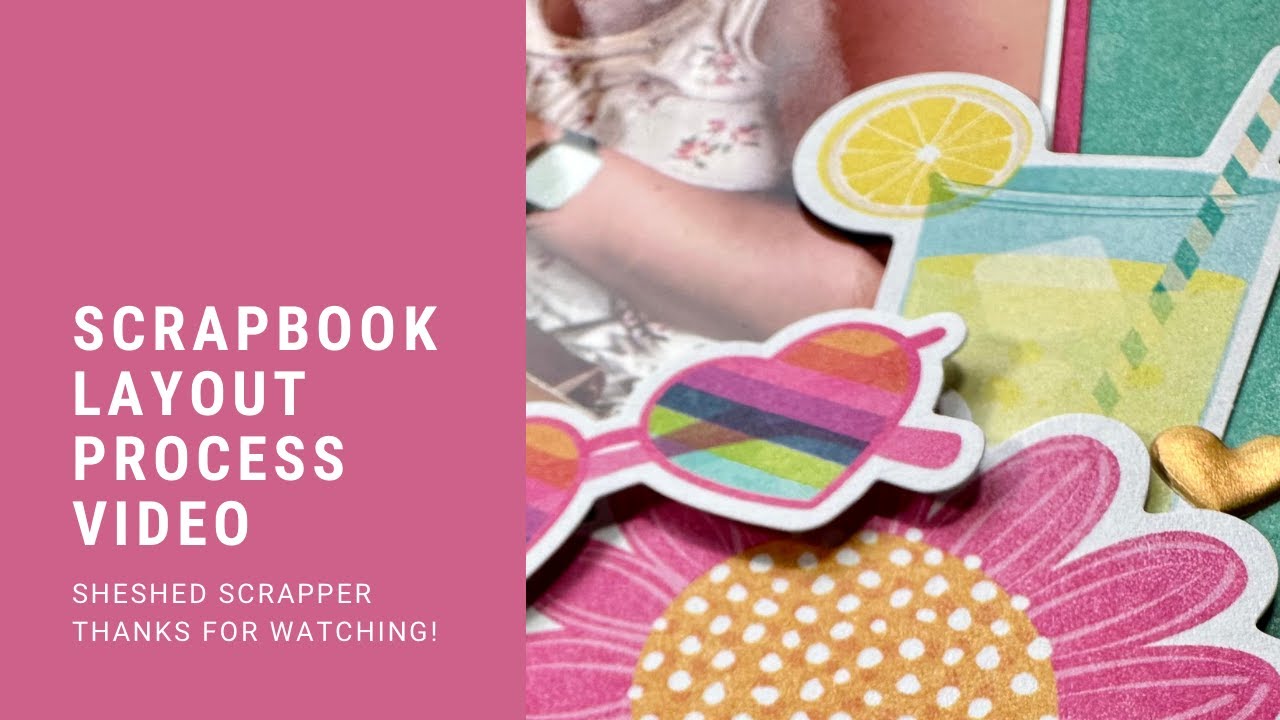 Scrapbook Layout Process Video//Sweet Rush//Vicki Boutin - YouTube