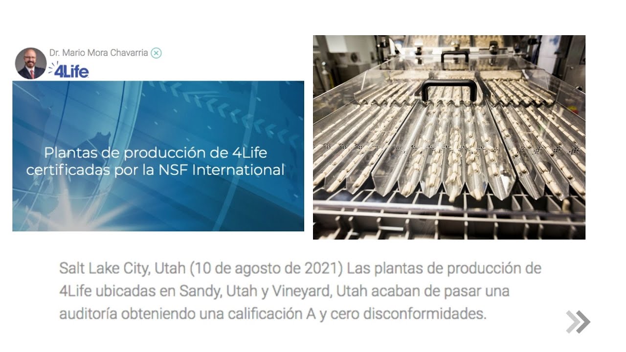 Planta de producción de 4Life certificada por NSF International - YouTube