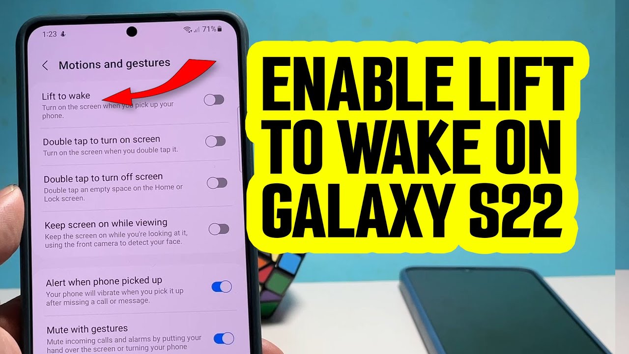 How To Enable Lift To Wake Feature On Samsung Galaxy S22/S23 - YouTube
