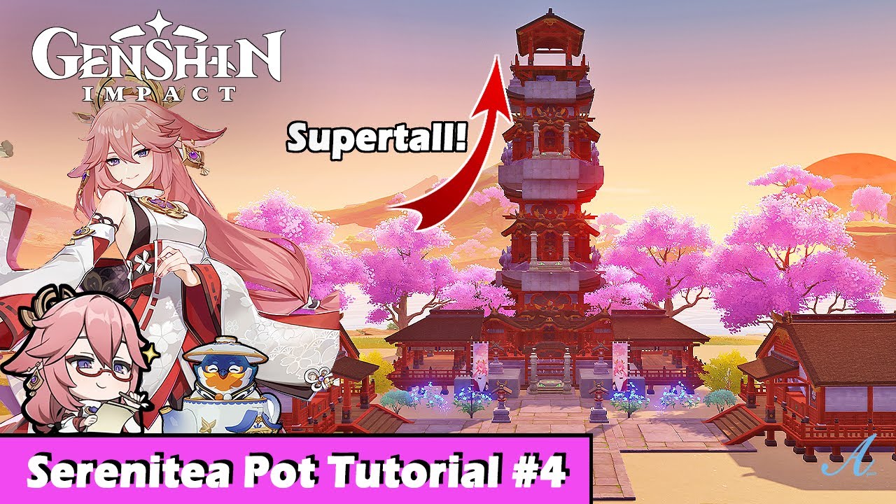 Genshin Impact - How to build Yae Miko's Tall Sakura Tower (Modern ...