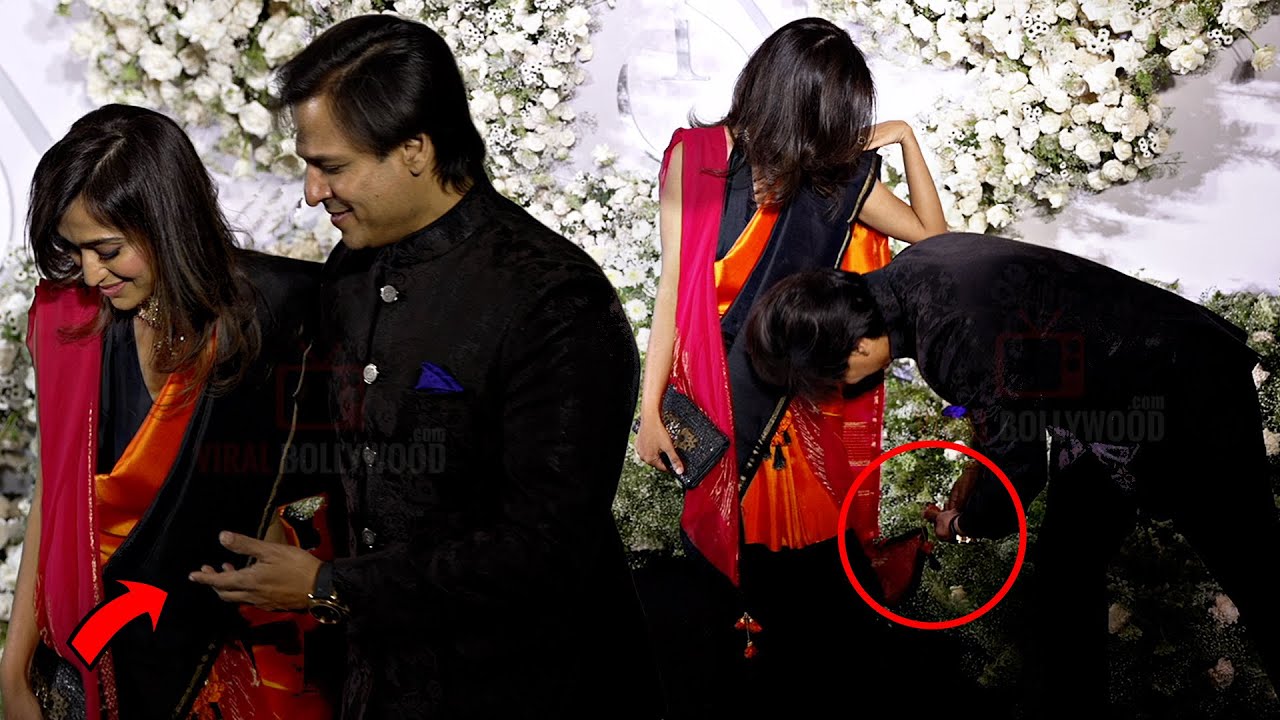 Vivek Oberoi CUTE Moment with wife Priyanka Alva at Sid Kiara Wedding ...