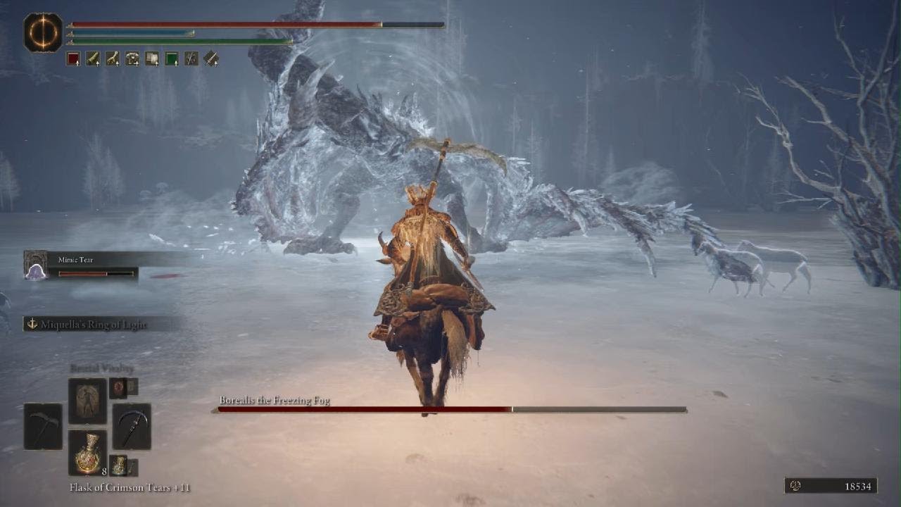 ELDEN RING - Borealis the Freezing Fog boss fight - YouTube